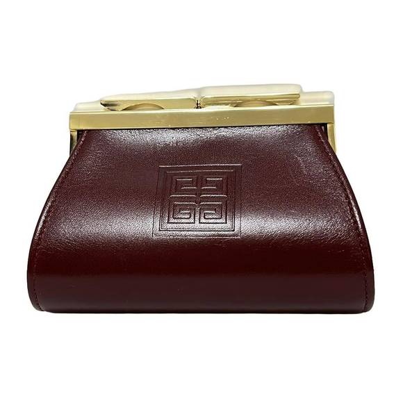 Givenchy | Bags | Givenchy Leather Coin Case Bordeaux Gold | Poshmark